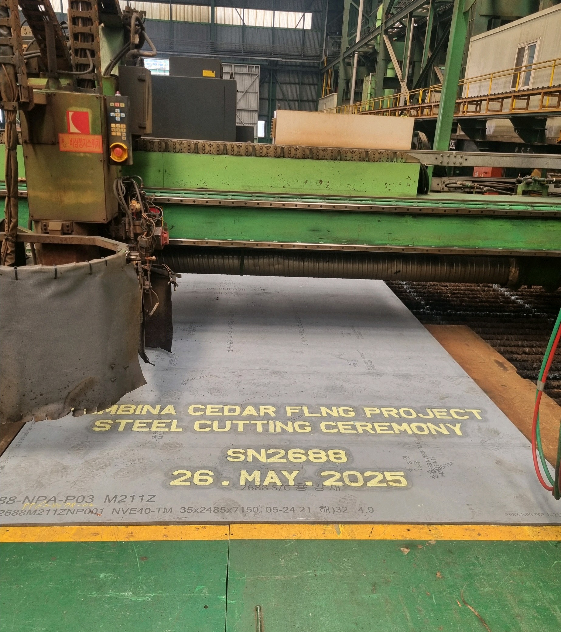 First Steel Cut for Cedar LNG Vessel – Cedar LNG